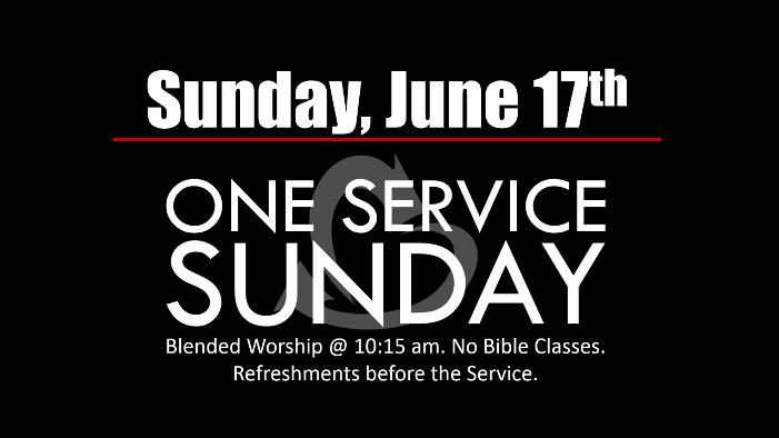 One Service Sunday | News and Events | Altamesa Church of Christ